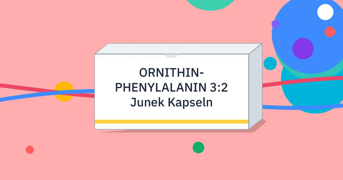 Symbolbild: Packung mit der Aufschrift ORNITHIN-PHENYLALANIN 3:2 Junek Kapseln (PZN 00983853) – Verfügbarkeit und Bezug in Apotheken in Frankfurt am Main