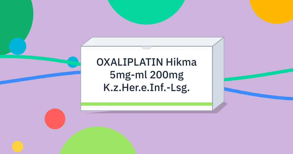 Symbolbild: Packung mit der Aufschrift OXALIPLATIN Hikma 5mg-ml 200mg K.z.Her.e.Inf.-Lsg. (PZN 17991437) – Verfügbarkeit und Bezug in Apotheken in Frankfurt am Main