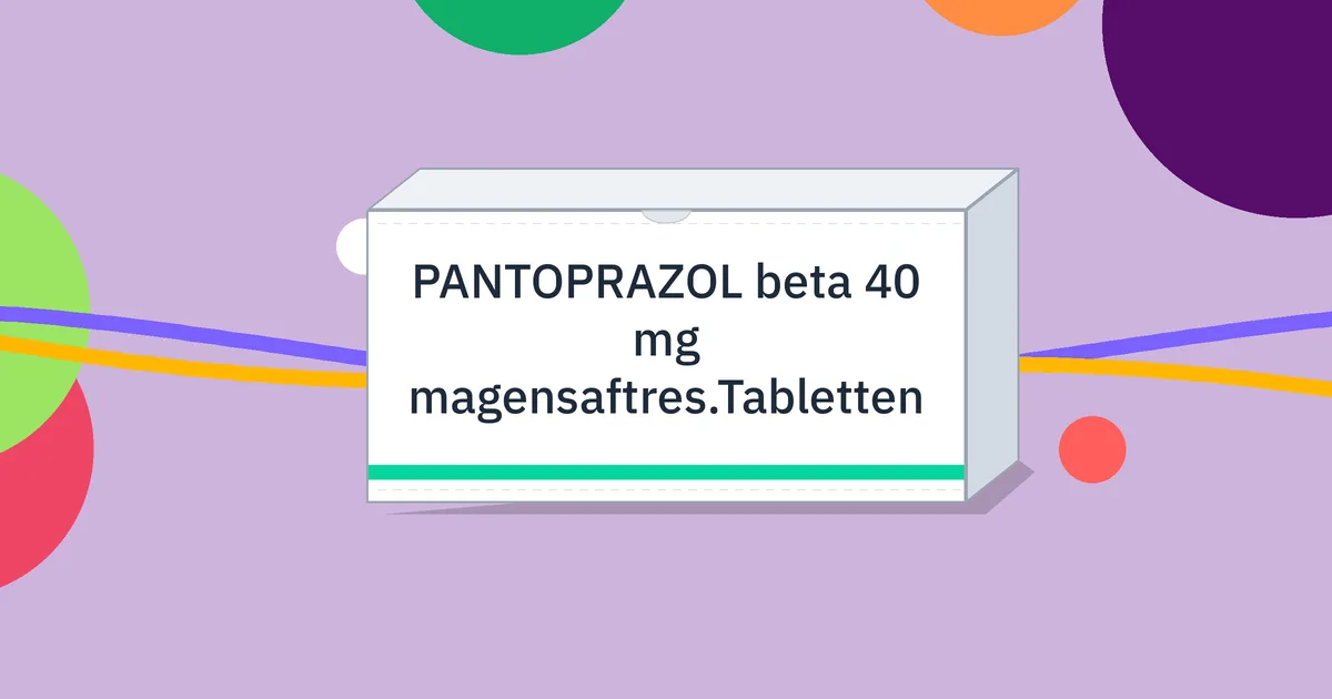 Symbolbild: Packung mit der Aufschrift PANTOPRAZOL beta 40 mg magensaftres.Tabletten (PZN 19211509) – Verfügbarkeit und Bezug in Apotheken in Frankfurt am Main