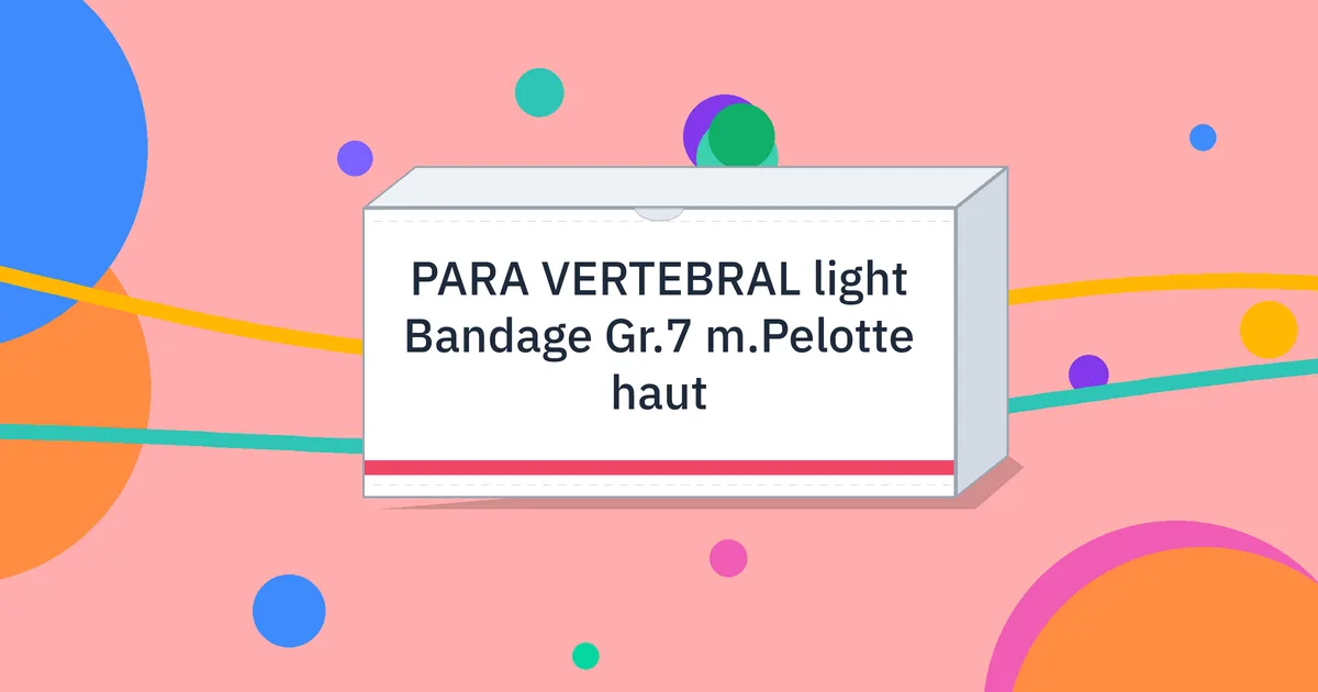 Symbolbild: Packung mit der Aufschrift PARA VERTEBRAL light Bandage Gr.7 m.Pelotte haut (PZN 10003873) – Verfügbarkeit und Bezug in Apotheken in Frankfurt am Main