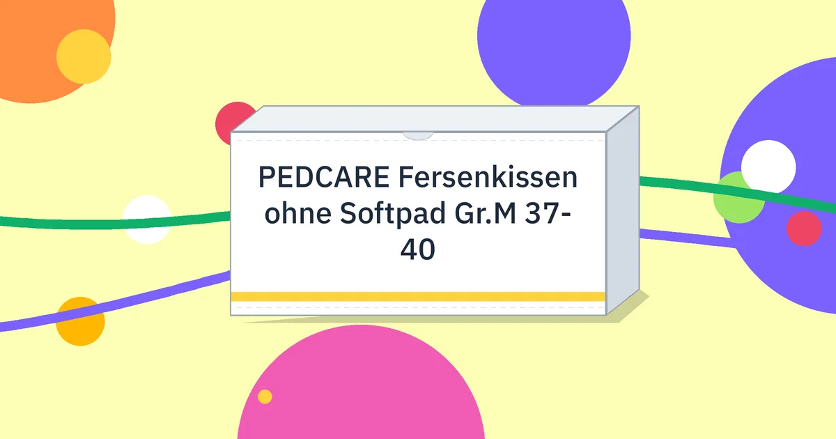 Symbolbild: Packung mit der Aufschrift PEDCARE Fersenkissen ohne Softpad Gr.M 37-40 (PZN 13947988) – Verfügbarkeit und Bezug in Apotheken in Frankfurt am Main