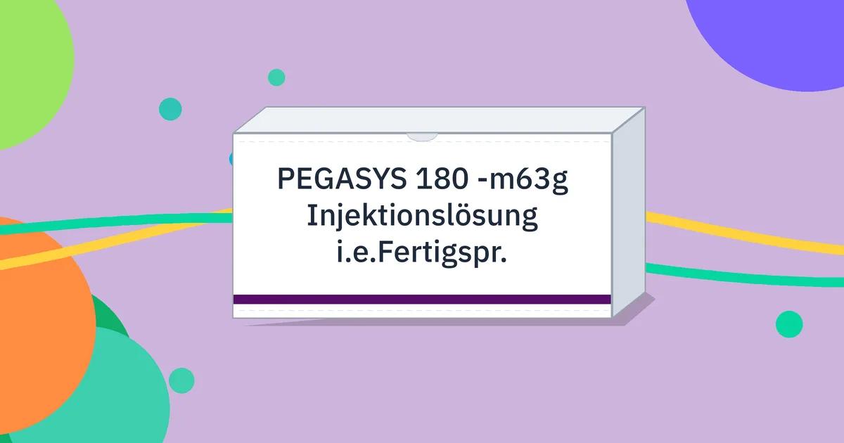 Symbolbild: Packung mit der Aufschrift PEGASYS 180 -m63g Injektionslösung i.e.Fertigspr. (PZN 08442246) – Verfügbarkeit und Bezug in Apotheken in Frankfurt am Main