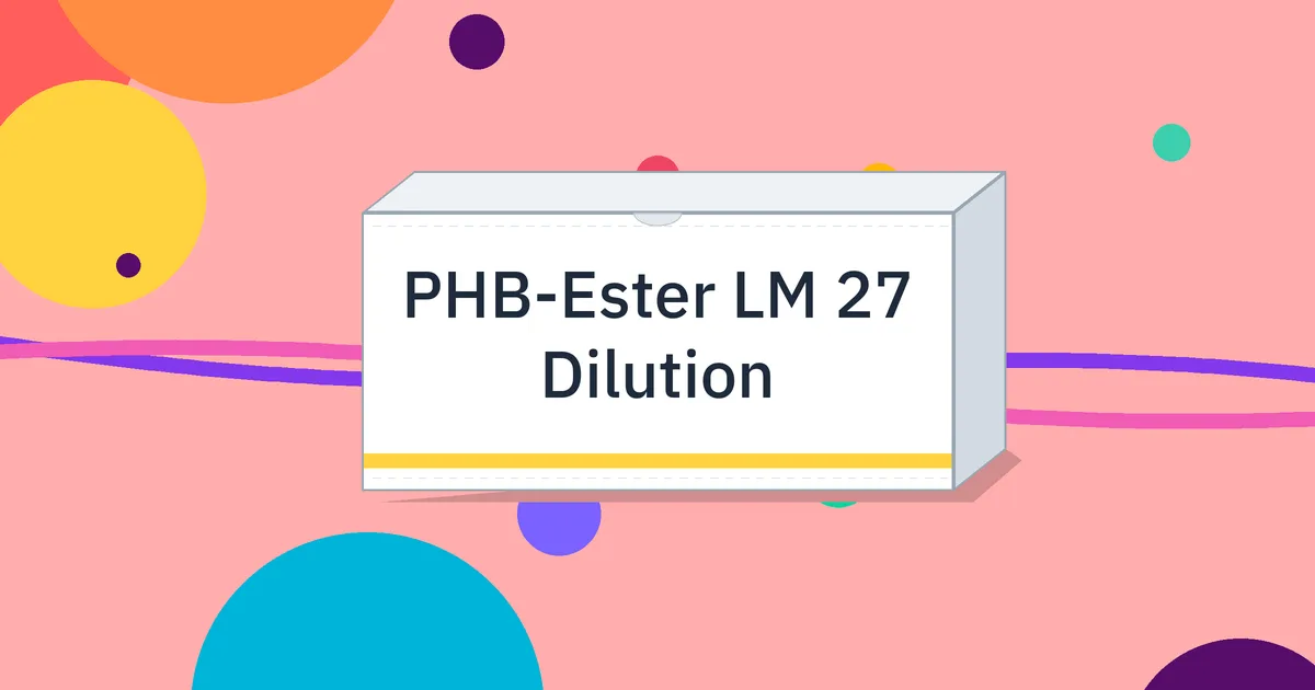 Symbolbild: Packung mit der Aufschrift PHB-Ester LM 27 Dilution (PZN 12978283) – Verfügbarkeit und Bezug in Apotheken in Frankfurt am Main