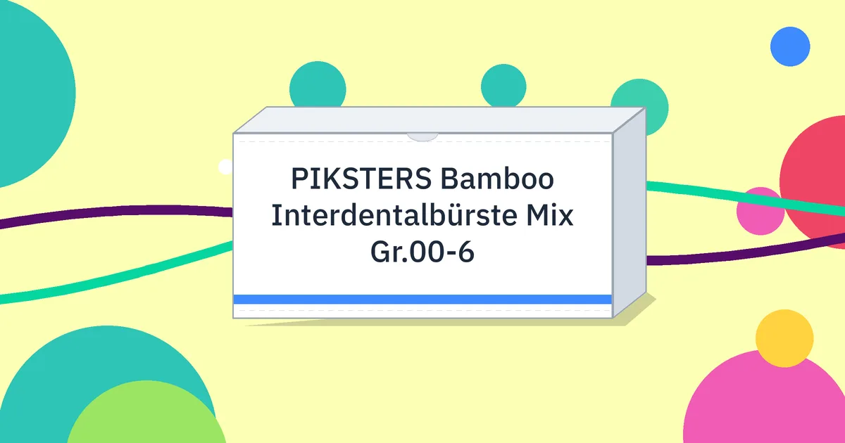 Symbolbild: Packung mit der Aufschrift PIKSTERS Bamboo Interdentalbürste Mix Gr.00-6 (PZN 17592967) – Verfügbarkeit und Bezug in Apotheken in Frankfurt am Main