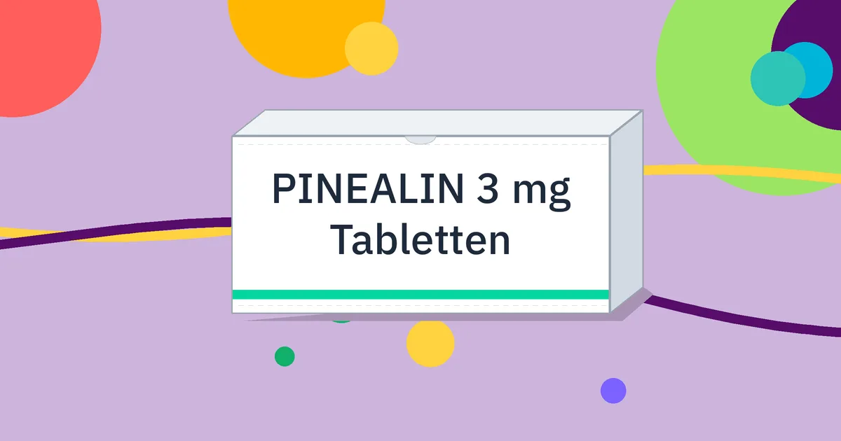 Symbolbild: Packung mit der Aufschrift PINEALIN 3 mg Tabletten (PZN 19168274) – Verfügbarkeit und Bezug in Apotheken in Frankfurt am Main