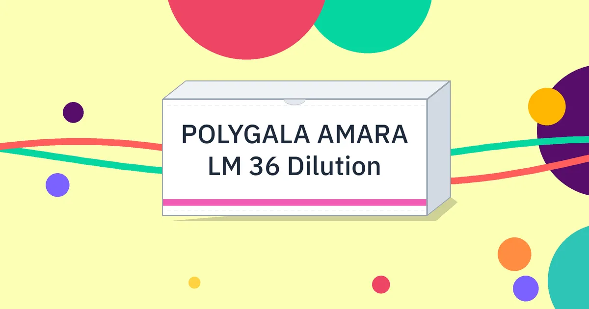 Symbolbild: Packung mit der Aufschrift POLYGALA AMARA LM 36 Dilution (PZN 13661708) – Verfügbarkeit und Bezug in Apotheken in Frankfurt am Main