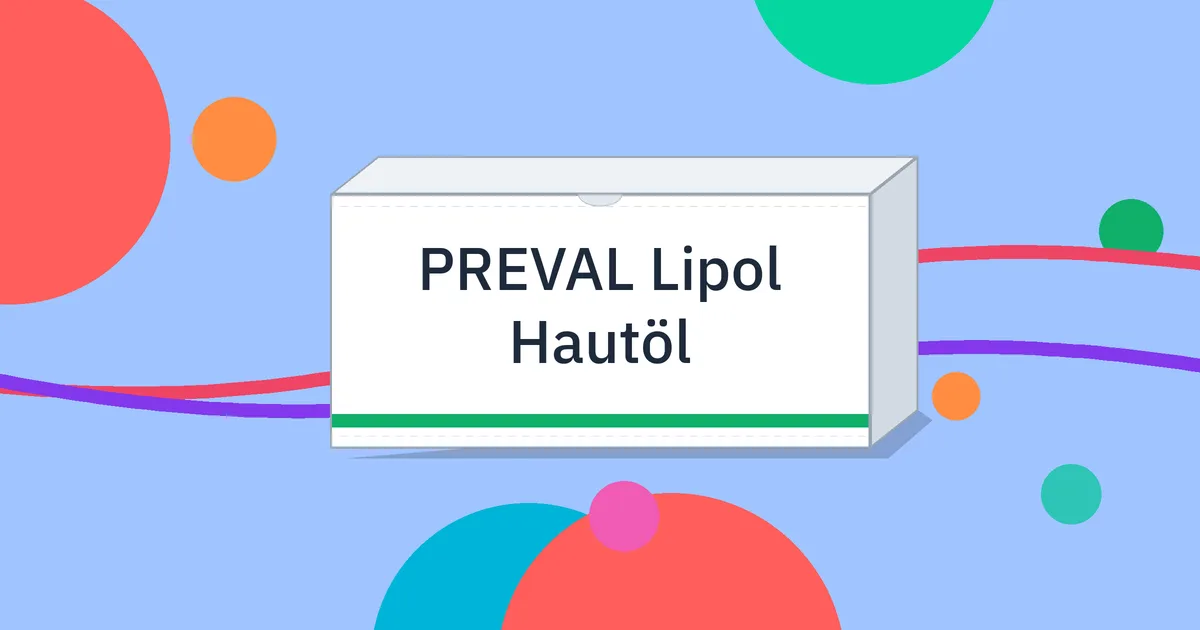 Symbolbild: Packung mit der Aufschrift PREVAL Lipol Hautöl (PZN 03126279) – Verfügbarkeit und Bezug in Apotheken in Frankfurt am Main