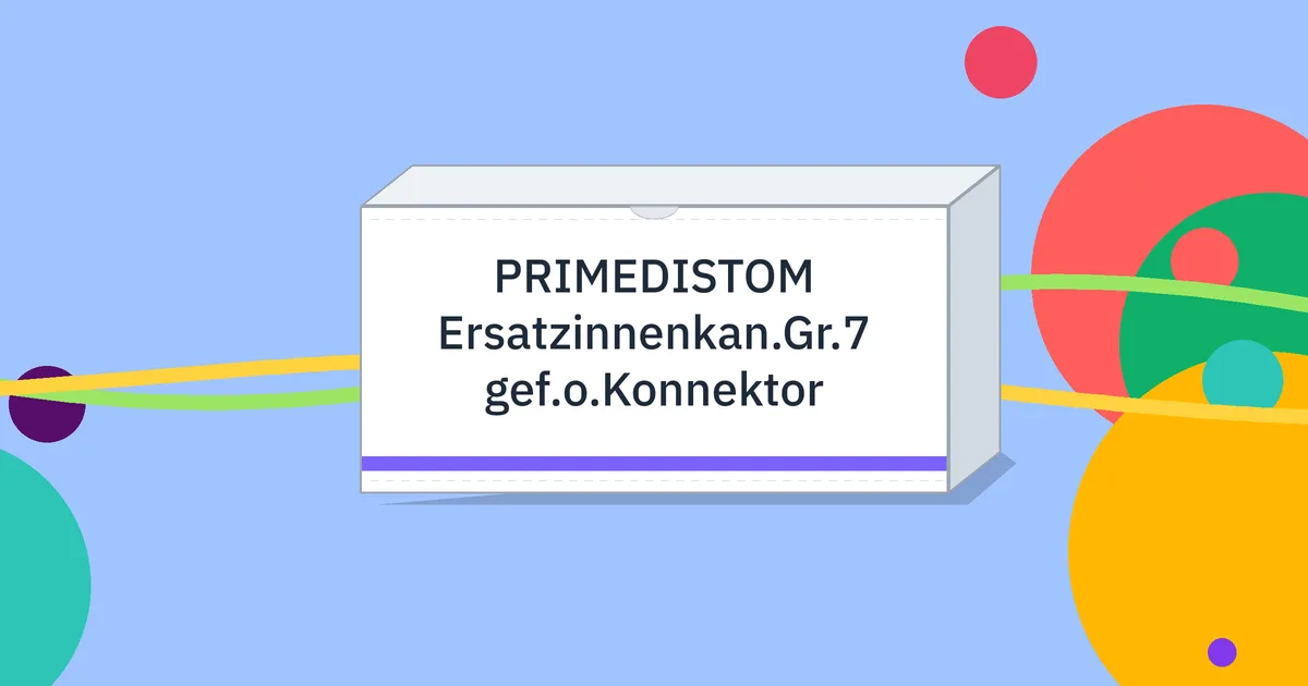Symbolbild: Packung mit der Aufschrift PRIMEDISTOM Ersatzinnenkan.Gr.7 gef.o.Konnektor (PZN 10257510) – Verfügbarkeit und Bezug in Apotheken in Frankfurt am Main