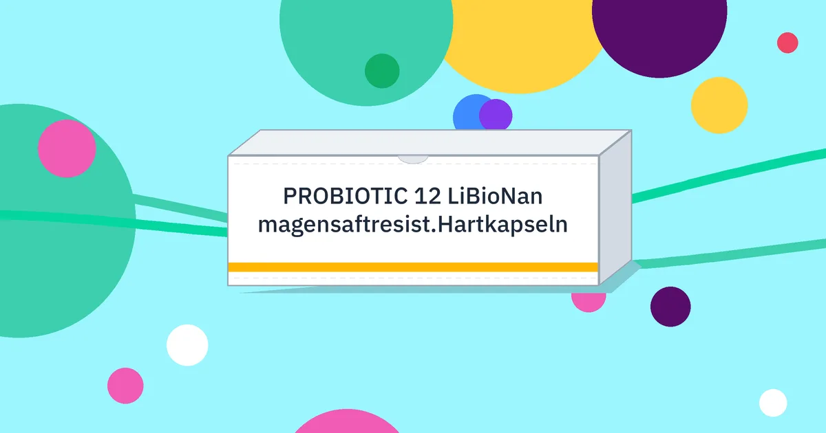 Symbolbild: Packung mit der Aufschrift PROBIOTIC 12 LiBioNan magensaftresist.Hartkapseln (PZN 13243721) – Verfügbarkeit und Bezug in Apotheken in Frankfurt am Main