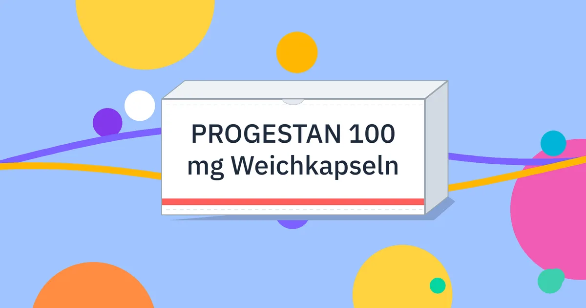 Symbolbild: Packung mit der Aufschrift PROGESTAN 100 mg Weichkapseln (PZN 02178920) – Verfügbarkeit und Bezug in Apotheken in Frankfurt am Main