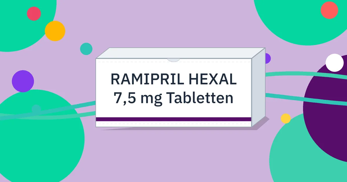 Symbolbild: Packung mit der Aufschrift RAMIPRIL HEXAL 7,5 mg Tabletten (PZN 00761905) – Verfügbarkeit und Bezug in Apotheken in Frankfurt am Main