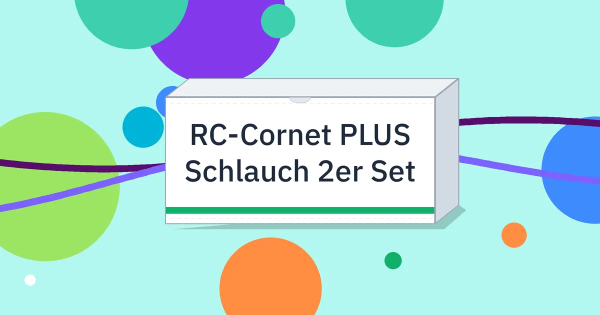 Symbolbild: Packung mit der Aufschrift RC-Cornet PLUS Schlauch 2er Set (PZN 13058194) – Verfügbarkeit und Bezug in Apotheken in Frankfurt am Main