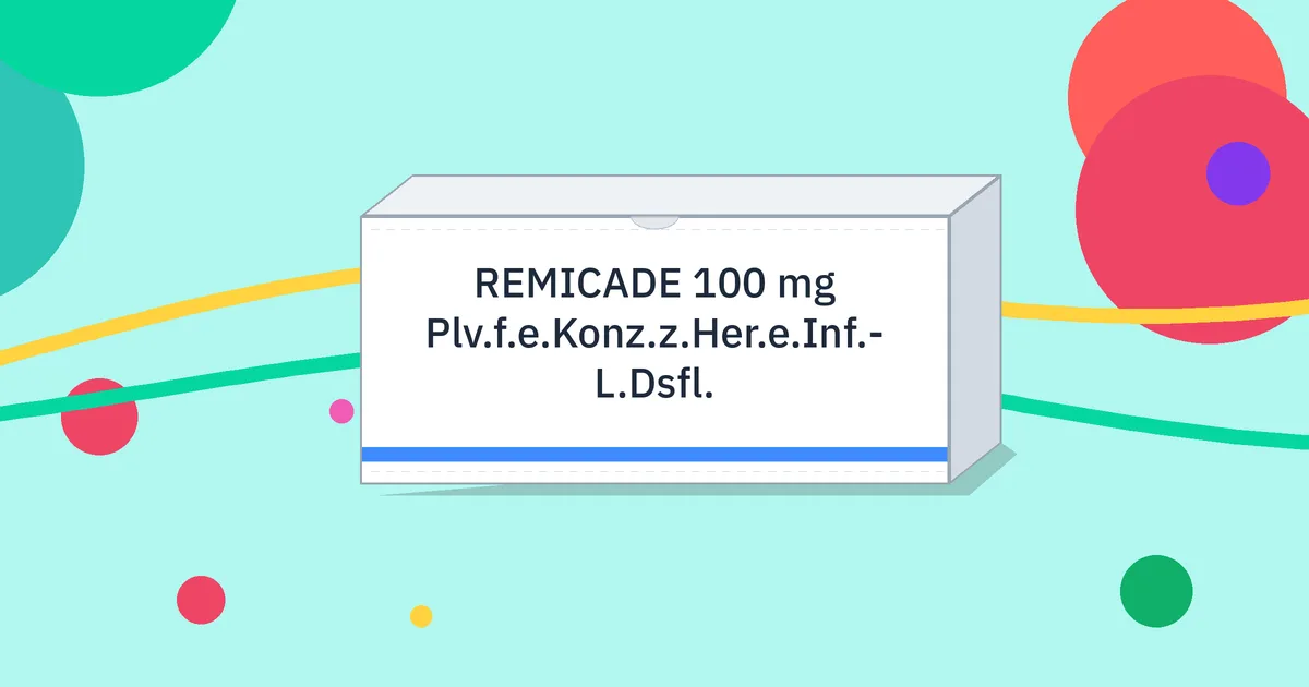 Symbolbild: Packung mit der Aufschrift REMICADE 100 mg Plv.f.e.Konz.z.Her.e.Inf.-L.Dsfl. (PZN 04113876) – Verfügbarkeit und Bezug in Apotheken in Frankfurt am Main