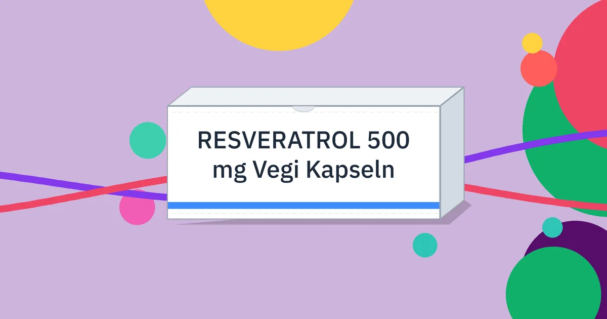 Symbolbild: Packung mit der Aufschrift RESVERATROL 500 mg Vegi Kapseln (PZN 15246132) – Verfügbarkeit und Bezug in Apotheken in Frankfurt am Main