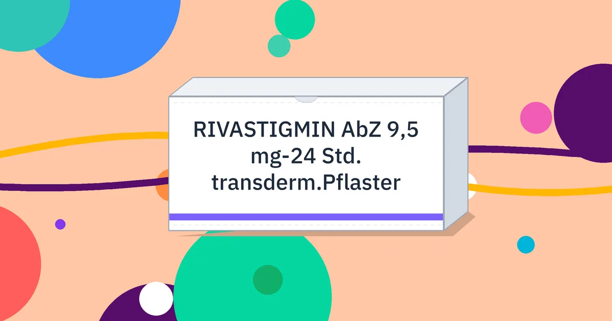 Symbolbild: Packung mit der Aufschrift RIVASTIGMIN AbZ 9,5 mg-24 Std. transderm.Pflaster (PZN 04708776) – Verfügbarkeit und Bezug in Apotheken in Frankfurt am Main