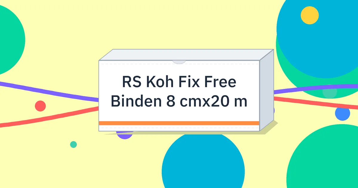 Symbolbild: Packung mit der Aufschrift RS Koh Fix Free Binden 8 cmx20 m (PZN 04652969) – Verfügbarkeit und Bezug in Apotheken in Frankfurt am Main