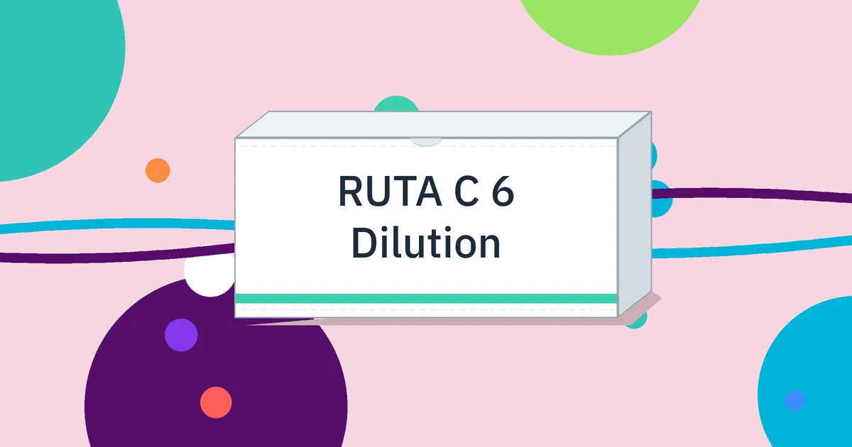 Symbolbild: Packung mit der Aufschrift RUTA C 6 Dilution (PZN 07179226) – Verfügbarkeit und Bezug in Apotheken in Frankfurt am Main