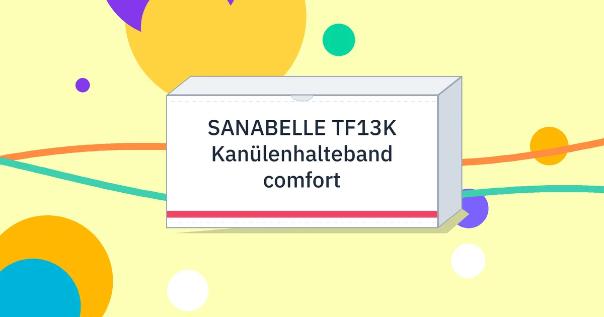 Symbolbild: Packung mit der Aufschrift SANABELLE TF13K Kanülenhalteband comfort (PZN 09304138) – Verfügbarkeit und Bezug in Apotheken in Frankfurt am Main