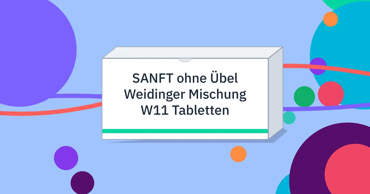 Symbolbild: Packung mit der Aufschrift SANFT ohne Übel Weidinger Mischung W11 Tabletten (PZN 13867580) – Verfügbarkeit und Bezug in Apotheken in Frankfurt am Main