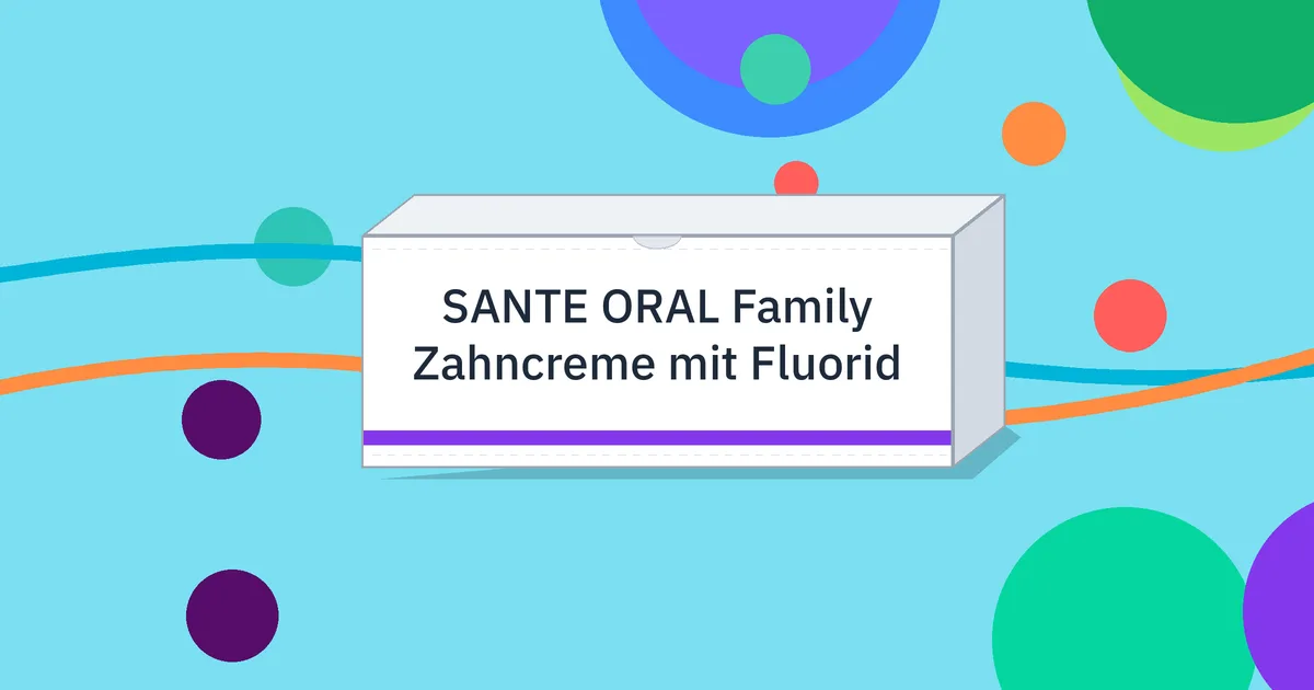 Symbolbild: Packung mit der Aufschrift SANTE ORAL Family Zahncreme mit Fluorid (PZN 19419380) – Verfügbarkeit und Bezug in Apotheken in Frankfurt am Main