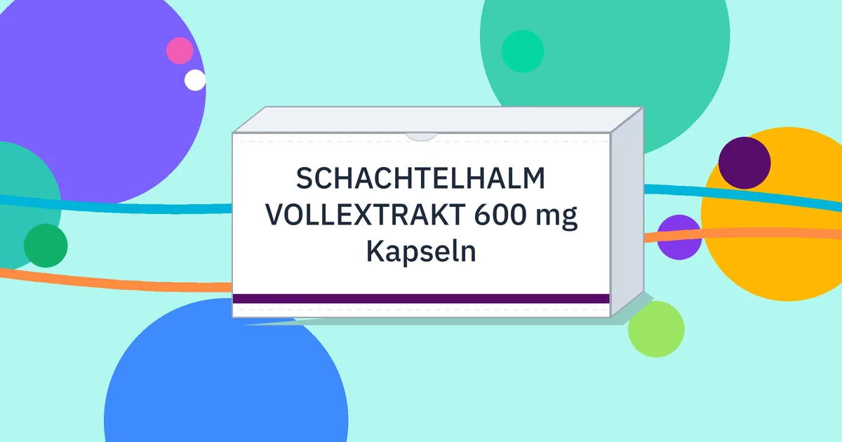 Symbolbild: Packung mit der Aufschrift SCHACHTELHALM VOLLEXTRAKT 600 mg Kapseln (PZN 11008826) – Verfügbarkeit und Bezug in Apotheken in Frankfurt am Main