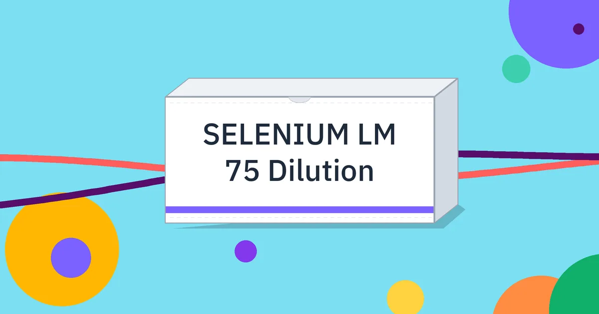 Symbolbild: Packung mit der Aufschrift SELENIUM LM 75 Dilution (PZN 13186006) – Verfügbarkeit und Bezug in Apotheken in Frankfurt am Main