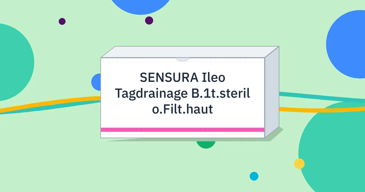 Symbolbild: Packung mit der Aufschrift SENSURA Ileo Tagdrainage B.1t.steril o.Filt.haut (PZN 07419653) – Verfügbarkeit und Bezug in Apotheken in Frankfurt am Main