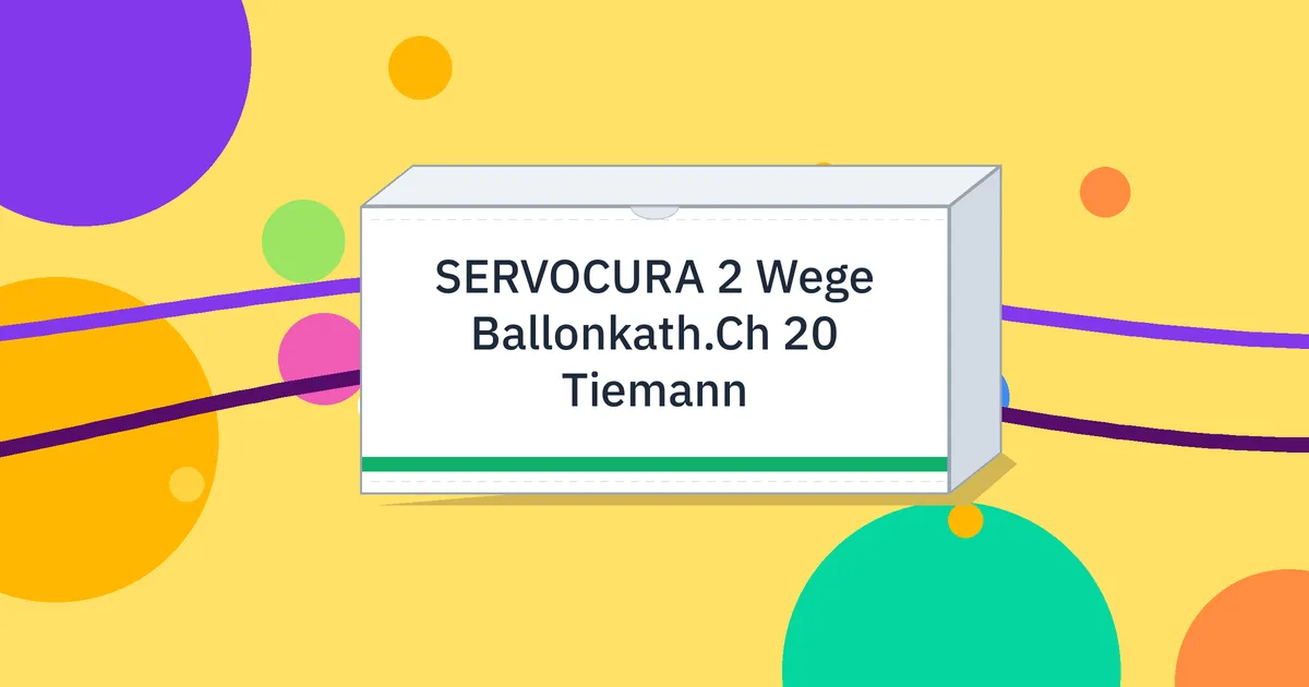 Symbolbild: Packung mit der Aufschrift SERVOCURA 2 Wege Ballonkath.Ch 20 Tiemann (PZN 05491468) – Verfügbarkeit und Bezug in Apotheken in Frankfurt am Main
