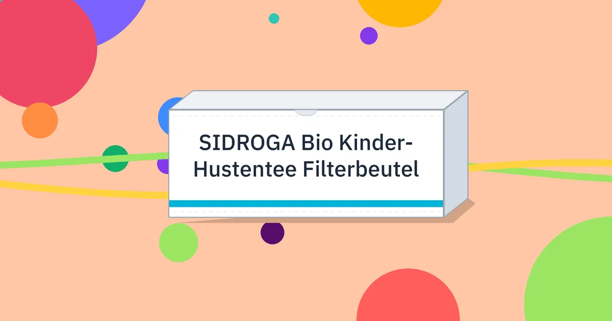 Symbolbild: Packung mit der Aufschrift SIDROGA Bio Kinder-Hustentee Filterbeutel (PZN 00953964) – Verfügbarkeit und Bezug in Apotheken in Frankfurt am Main