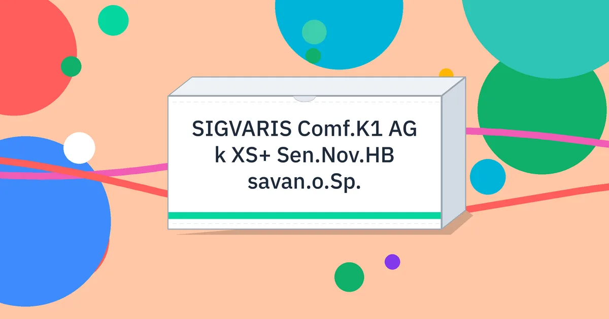 Symbolbild: Packung mit der Aufschrift SIGVARIS Comf.K1 AG k XS+ Sen.Nov.HB savan.o.Sp. (PZN 17103201) – Verfügbarkeit und Bezug in Apotheken in Frankfurt am Main