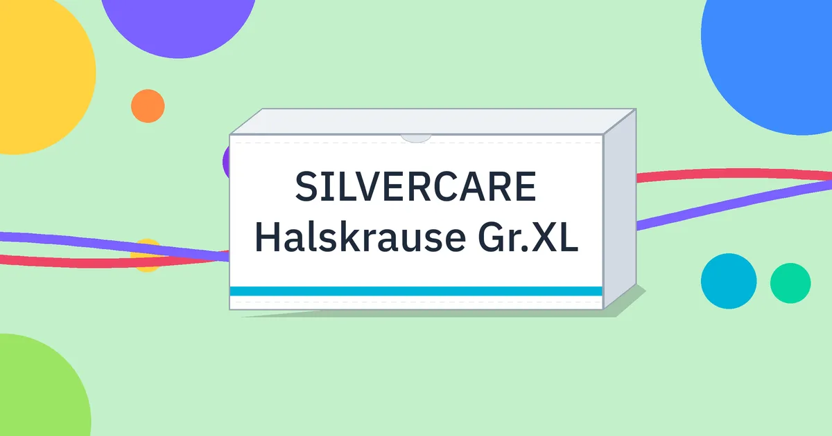 Symbolbild: Packung mit der Aufschrift SILVERCARE Halskrause Gr.XL (PZN 09271031) – Verfügbarkeit und Bezug in Apotheken in Frankfurt am Main