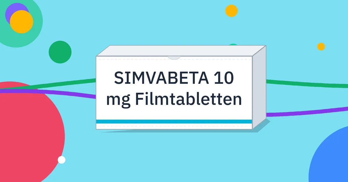 Symbolbild: Packung mit der Aufschrift SIMVABETA 10 mg Filmtabletten (PZN 03241112) – Verfügbarkeit und Bezug in Apotheken in Frankfurt am Main
