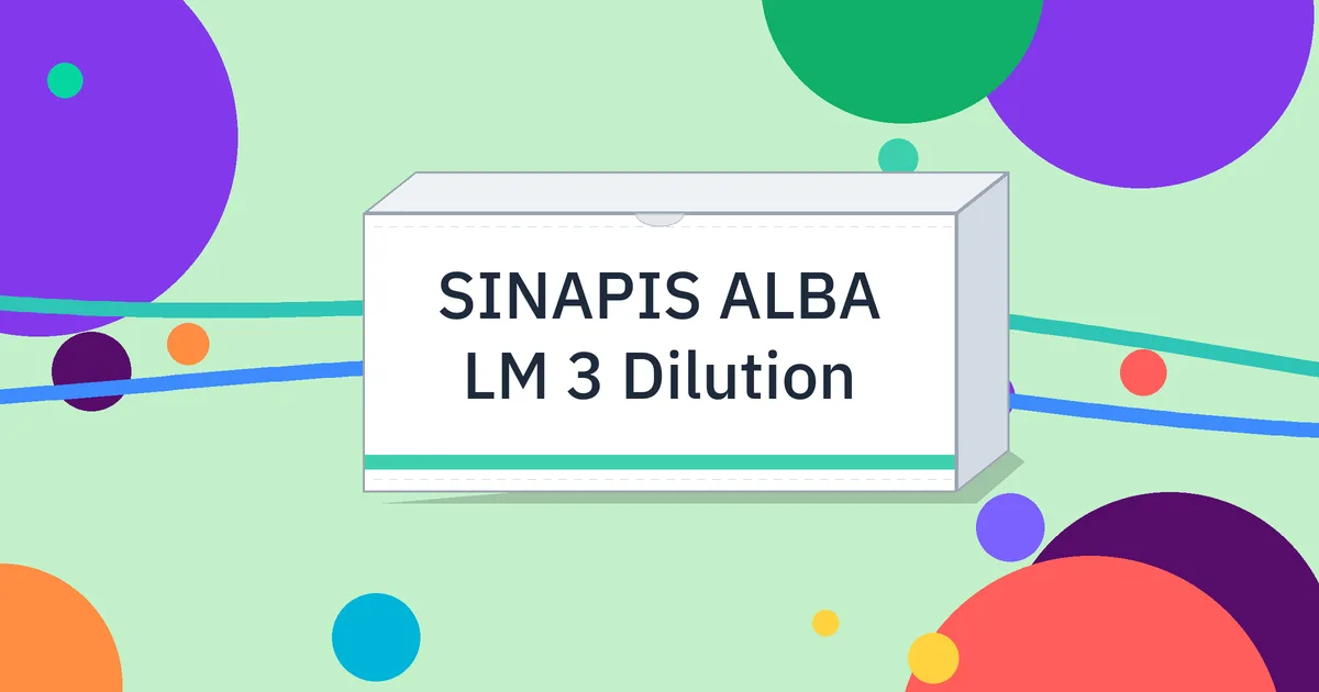 Symbolbild: Packung mit der Aufschrift SINAPIS ALBA LM 3 Dilution (PZN 13190516) – Verfügbarkeit und Bezug in Apotheken in Frankfurt am Main