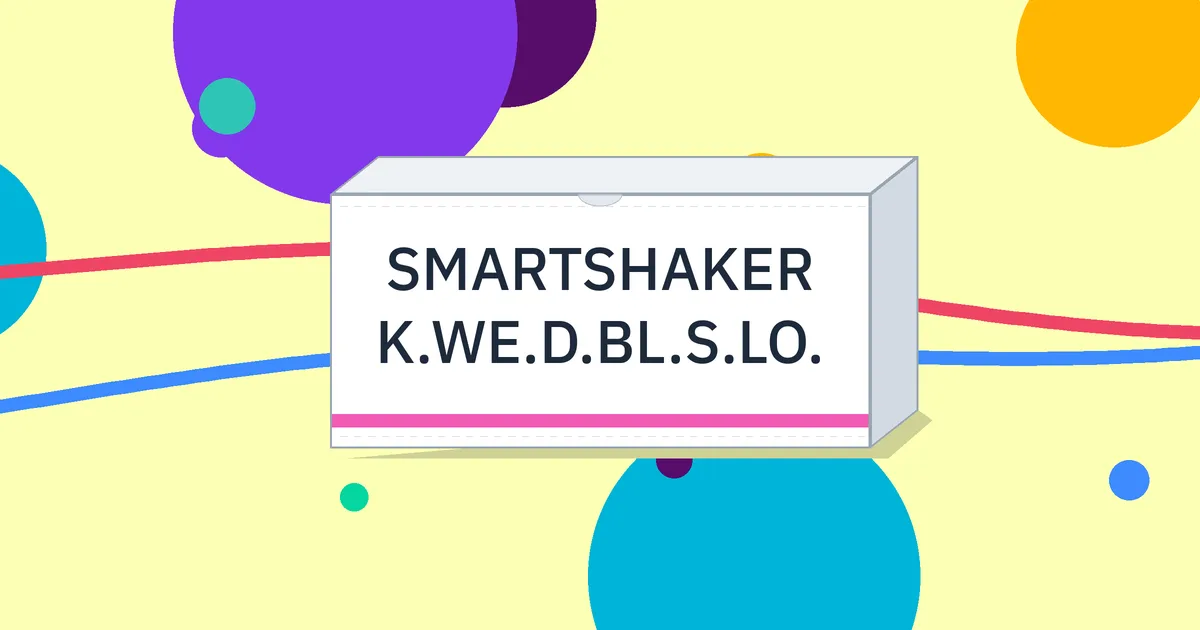 Symbolbild: Packung mit der Aufschrift SMARTSHAKER K.WE.D.BL.S.LO. (PZN 02597261) – Verfügbarkeit und Bezug in Apotheken in Frankfurt am Main