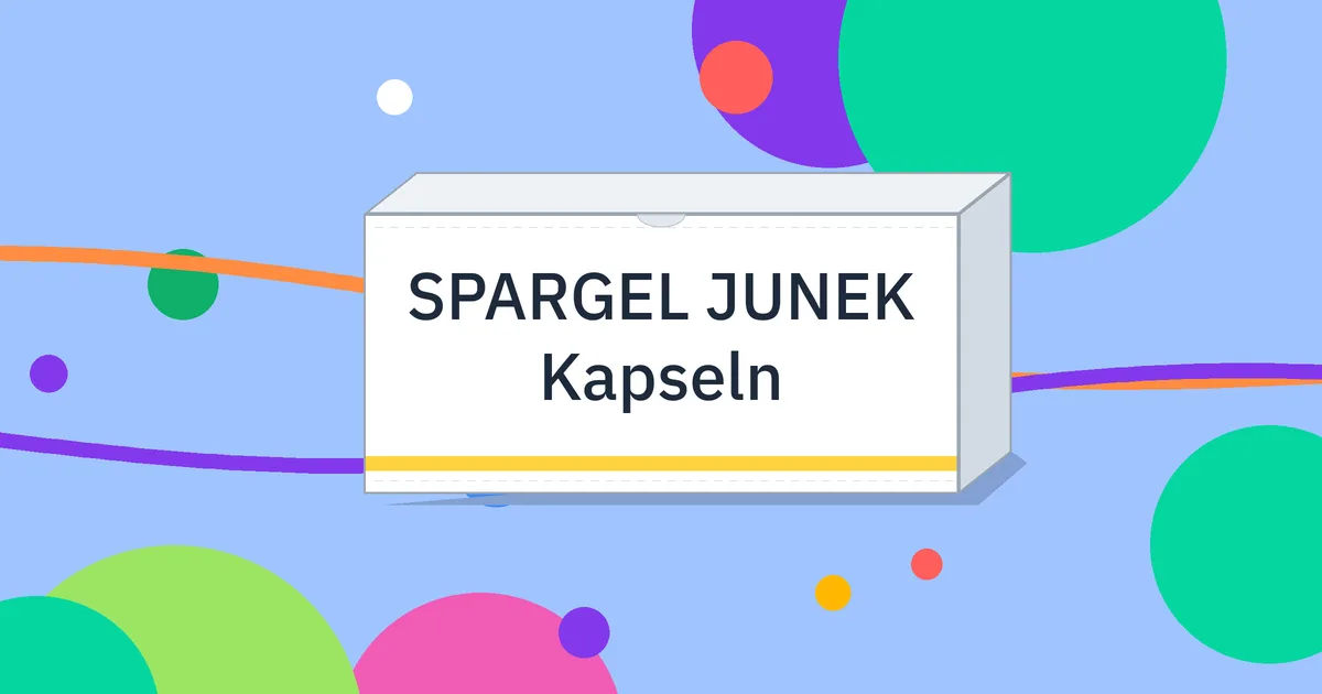 Symbolbild: Packung mit der Aufschrift SPARGEL JUNEK Kapseln (PZN 01076092) – Verfügbarkeit und Bezug in Apotheken in Frankfurt am Main