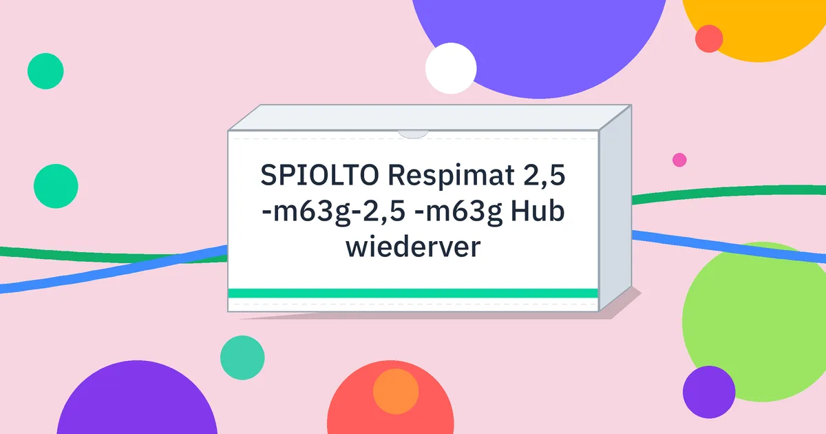 Symbolbild: Packung mit der Aufschrift SPIOLTO Respimat 2,5 -m63g-2,5 -m63g Hub wiederver (PZN 16876763) – Verfügbarkeit und Bezug in Apotheken in Frankfurt am Main