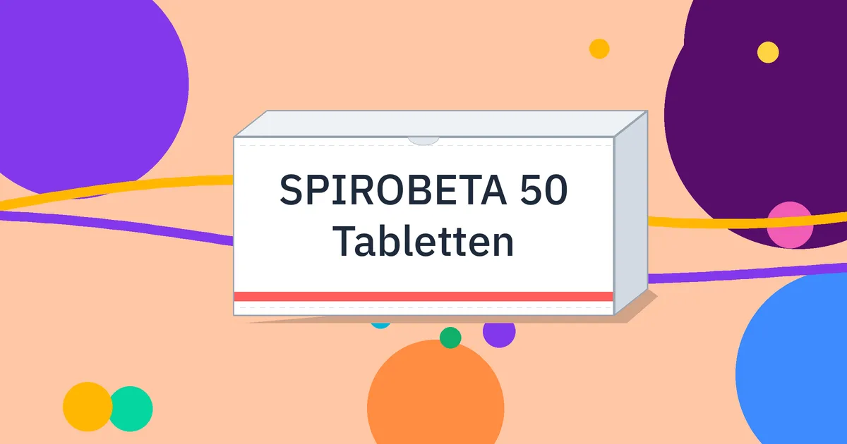 Symbolbild: Packung mit der Aufschrift SPIROBETA 50 Tabletten (PZN 01800725) – Verfügbarkeit und Bezug in Apotheken in Frankfurt am Main