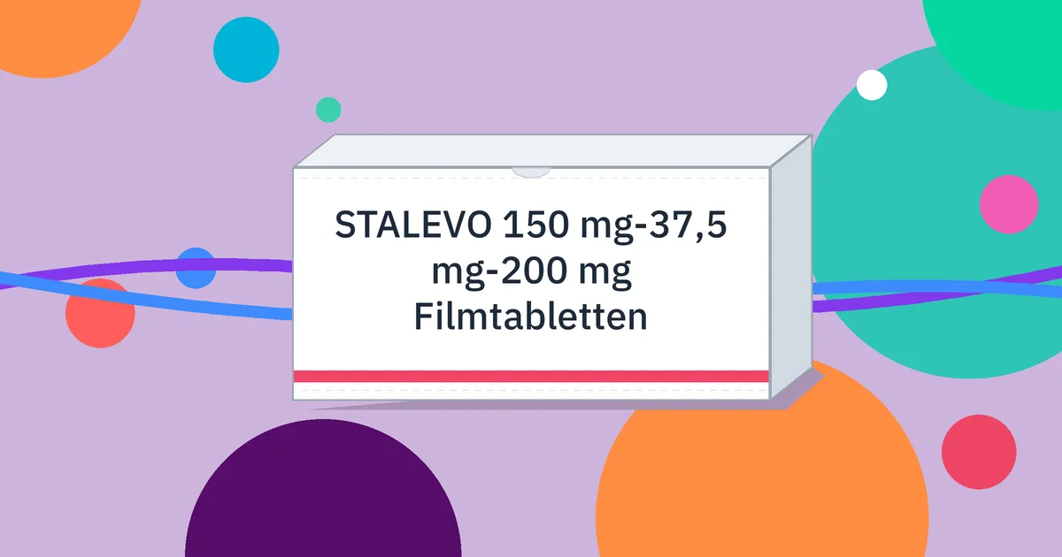 Symbolbild: Packung mit der Aufschrift STALEVO 150 mg-37,5 mg-200 mg Filmtabletten (PZN 19520653) – Verfügbarkeit und Bezug in Apotheken in Frankfurt am Main