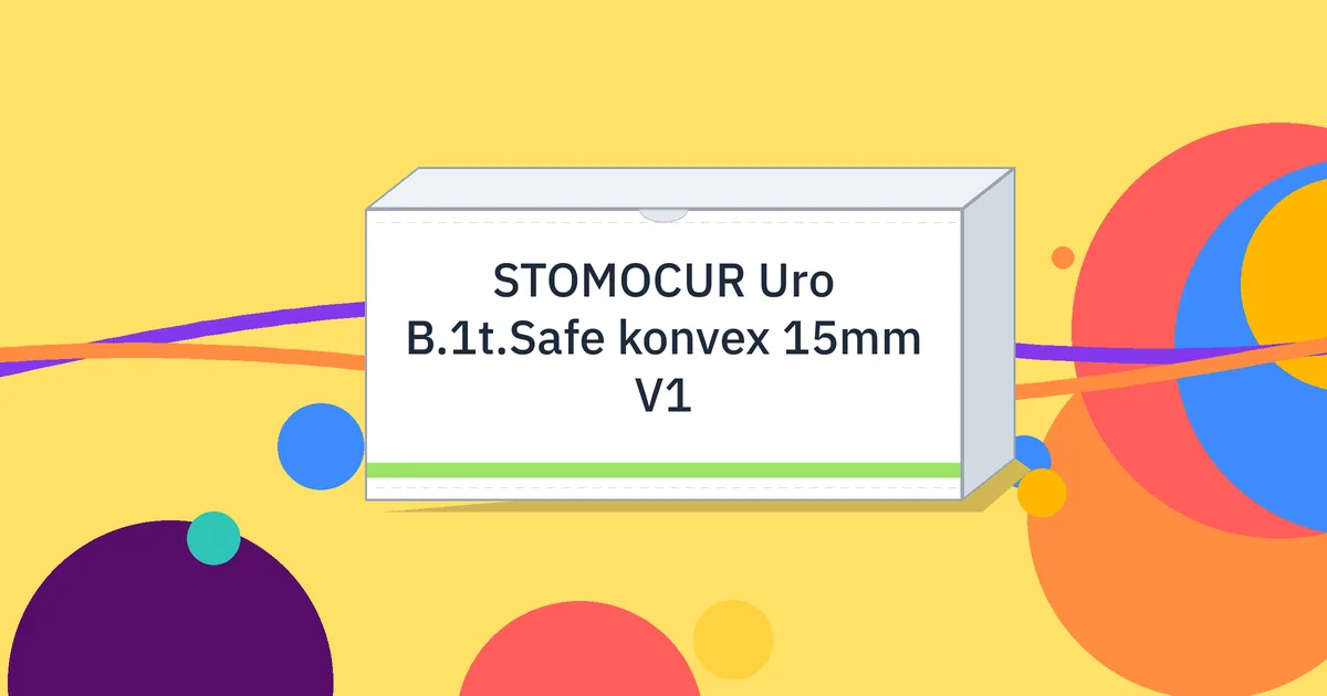 Symbolbild: Packung mit der Aufschrift STOMOCUR Uro B.1t.Safe konvex 15mm V1 (PZN 13866824) – Verfügbarkeit und Bezug in Apotheken in Frankfurt am Main