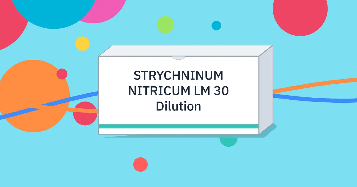 Symbolbild: Packung mit der Aufschrift STRYCHNINUM NITRICUM LM 30 Dilution (PZN 13206944) – Verfügbarkeit und Bezug in Apotheken in Frankfurt am Main