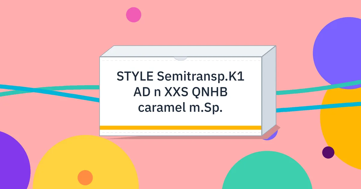 Symbolbild: Packung mit der Aufschrift STYLE Semitransp.K1 AD n XXS QNHB caramel m.Sp. (PZN 18870167) – Verfügbarkeit und Bezug in Apotheken in Frankfurt am Main