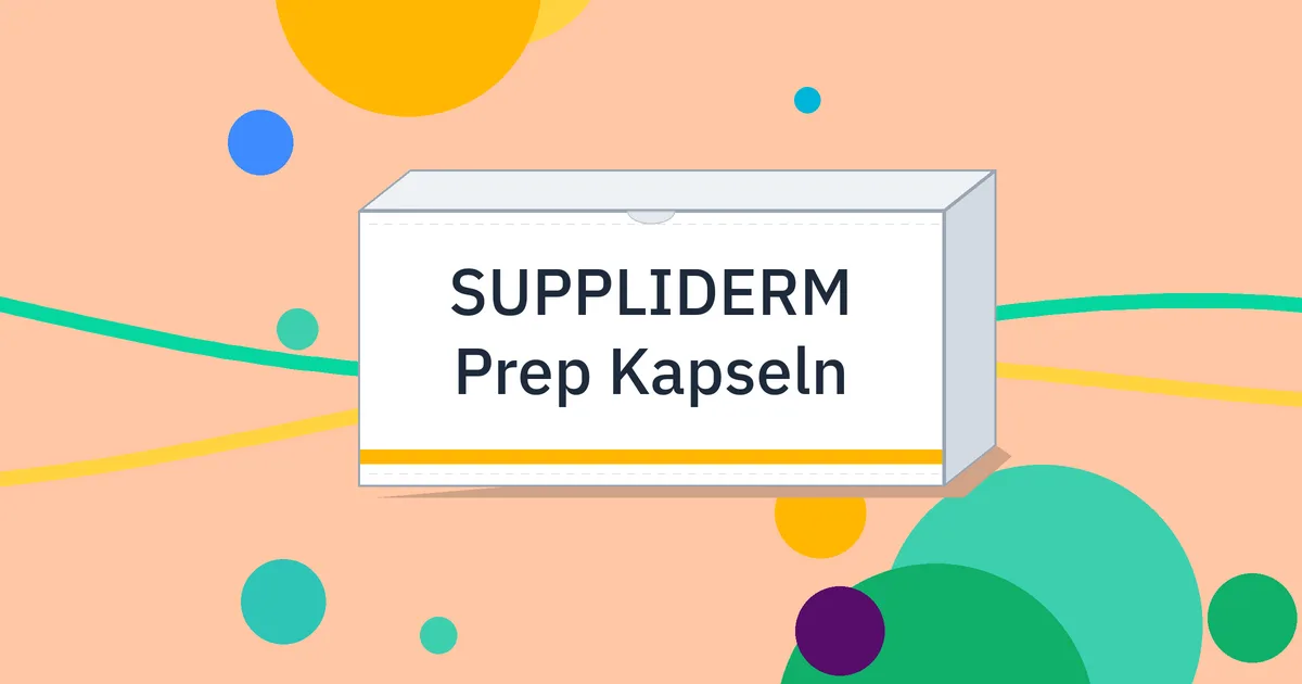 Symbolbild: Packung mit der Aufschrift SUPPLIDERM Prep Kapseln (PZN 18666917) – Verfügbarkeit und Bezug in Apotheken in Frankfurt am Main