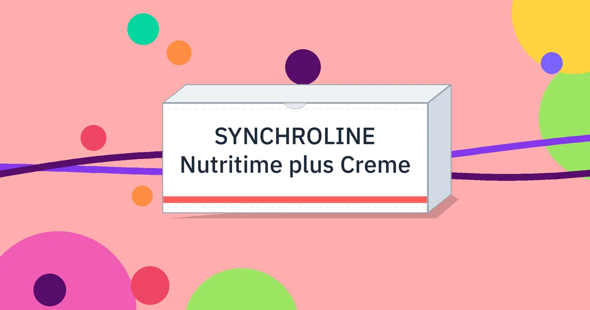 Symbolbild: Packung mit der Aufschrift SYNCHROLINE Nutritime plus Creme (PZN 01686264) – Verfügbarkeit und Bezug in Apotheken in Frankfurt am Main