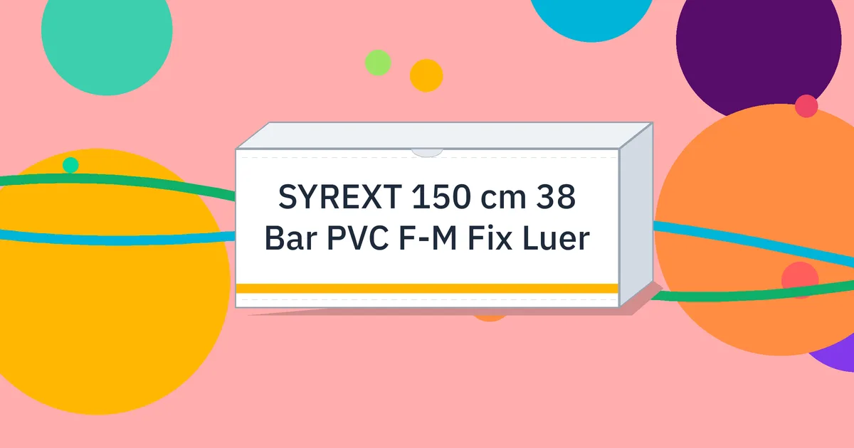 Symbolbild: Packung mit der Aufschrift SYREXT 150 cm 38 Bar PVC F-M Fix Luer (PZN 17898695) – Verfügbarkeit und Bezug in Apotheken in Frankfurt am Main