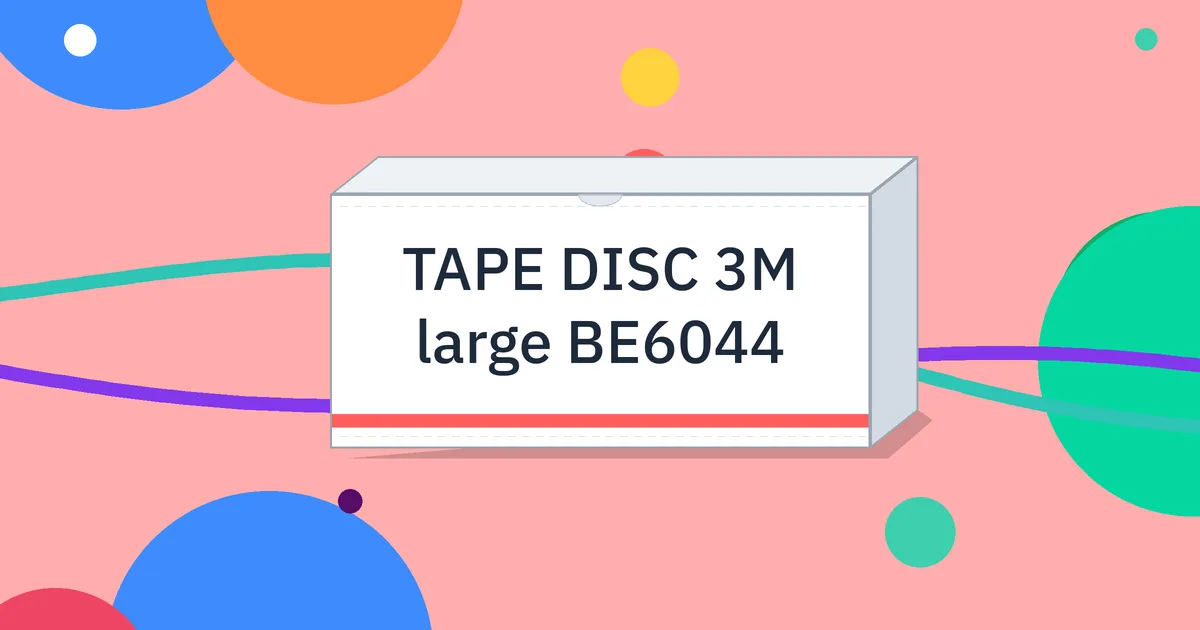 Symbolbild: Packung mit der Aufschrift TAPE DISC 3M large BE6044 (PZN 00608368) – Verfügbarkeit und Bezug in Apotheken in Frankfurt am Main