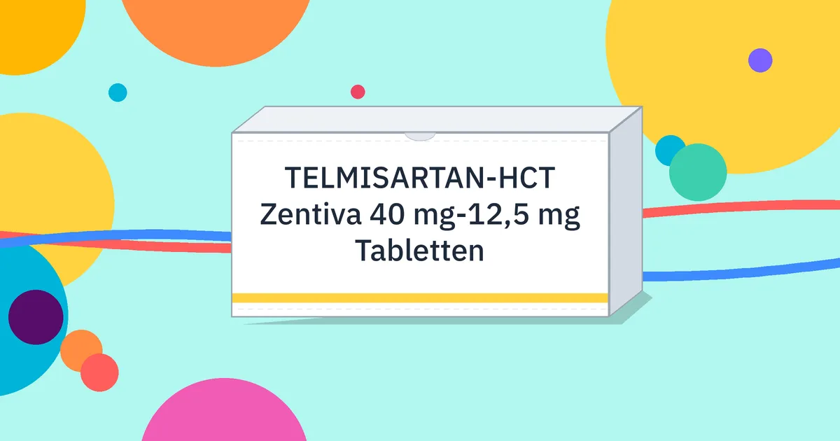 Symbolbild: Packung mit der Aufschrift TELMISARTAN-HCT Zentiva 40 mg-12,5 mg Tabletten (PZN 10114466) – Verfügbarkeit und Bezug in Apotheken in Frankfurt am Main