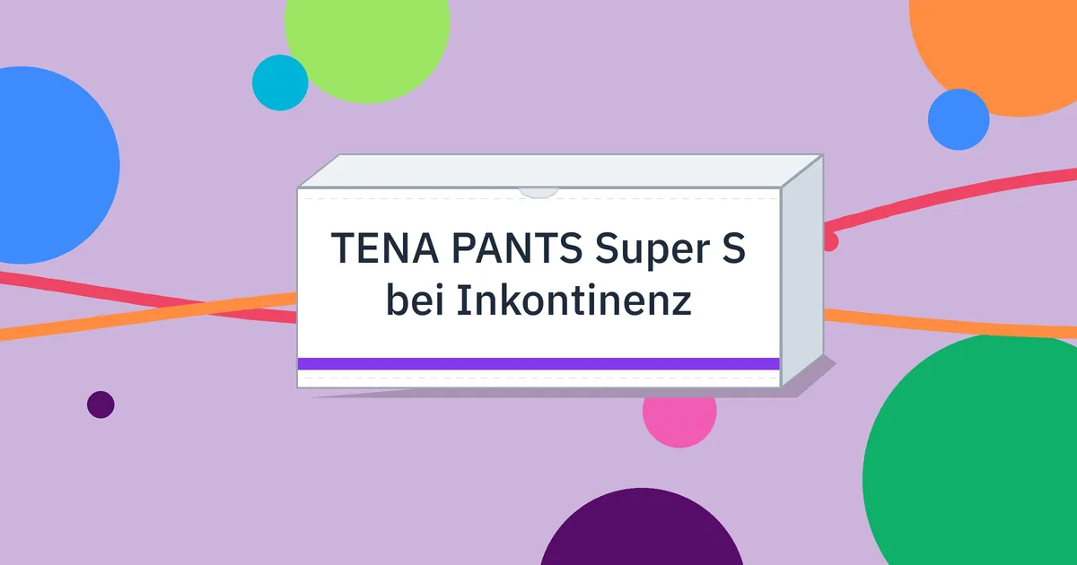Symbolbild: Packung mit der Aufschrift TENA PANTS Super S bei Inkontinenz (PZN 15822268) – Verfügbarkeit und Bezug in Apotheken in Frankfurt am Main