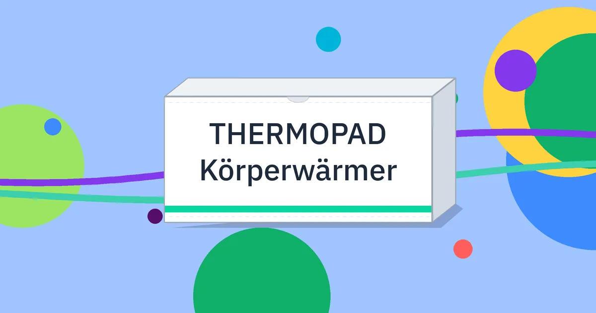 Symbolbild: Packung mit der Aufschrift THERMOPAD Körperwärmer (PZN 20180501) – Verfügbarkeit und Bezug in Apotheken in Frankfurt am Main