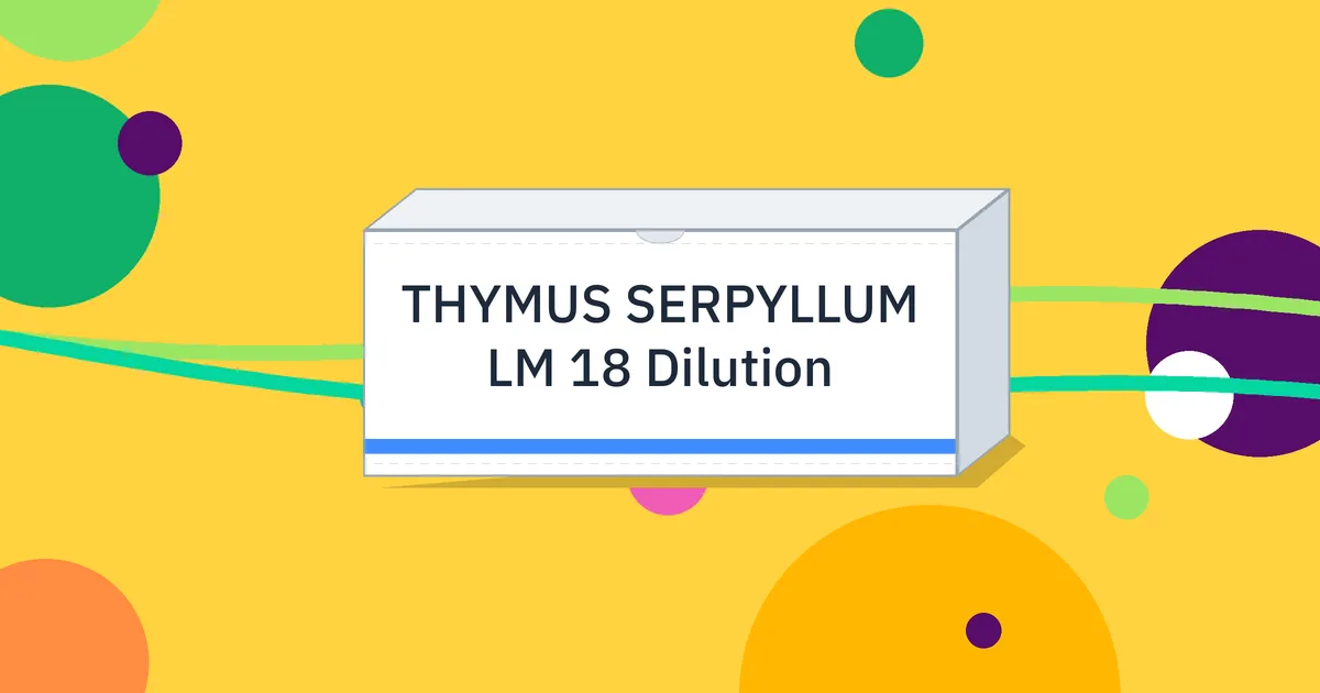 Symbolbild: Packung mit der Aufschrift THYMUS SERPYLLUM LM 18 Dilution (PZN 13223026) – Verfügbarkeit und Bezug in Apotheken in Frankfurt am Main