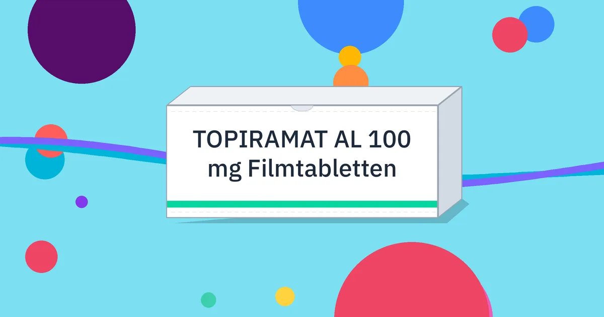 Symbolbild: Packung mit der Aufschrift TOPIRAMAT AL 100 mg Filmtabletten (PZN 00134031) – Verfügbarkeit und Bezug in Apotheken in Frankfurt am Main